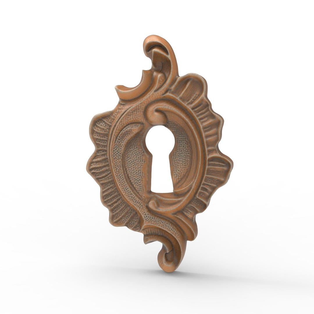 Baroque Rococo Keyhole 3D Model for CNC and 3D Printing - Ornate ...