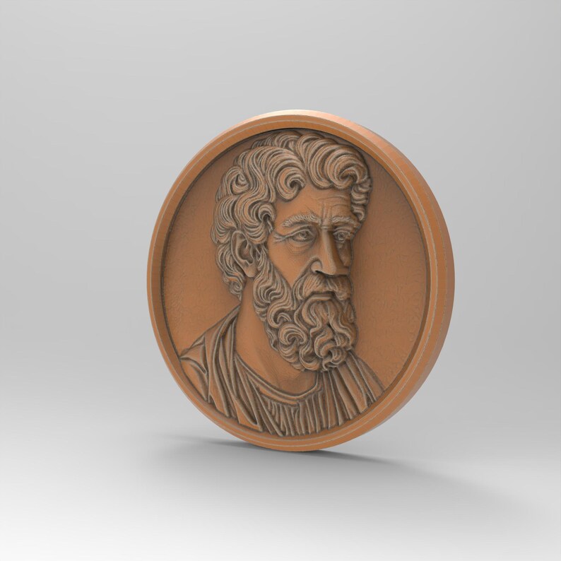 Saint Paul 3D Relief Model CNC 3D Printing STL File Religious Icon Engraving Christian Apostle ...
