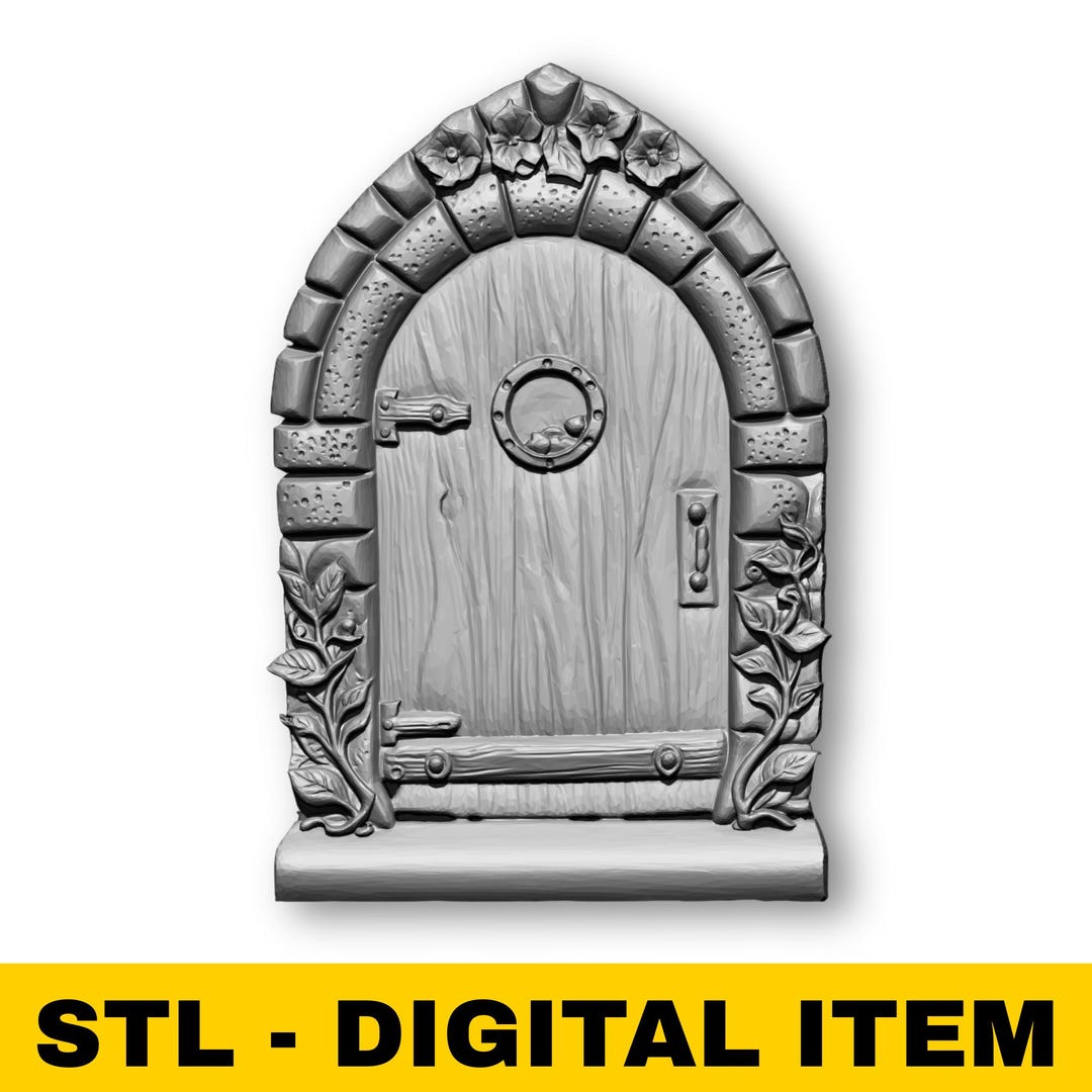 Mini Fairy Garden Door STL File 3D Model for Laser Engraving CNC ...