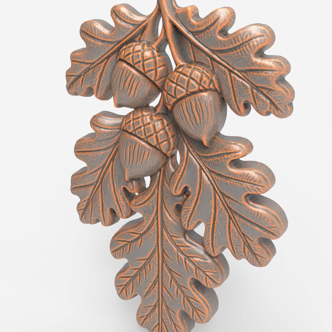 Oak Leaf Acorn Leaves 3D Relief STL File 3D Model for CNC Laser ...
