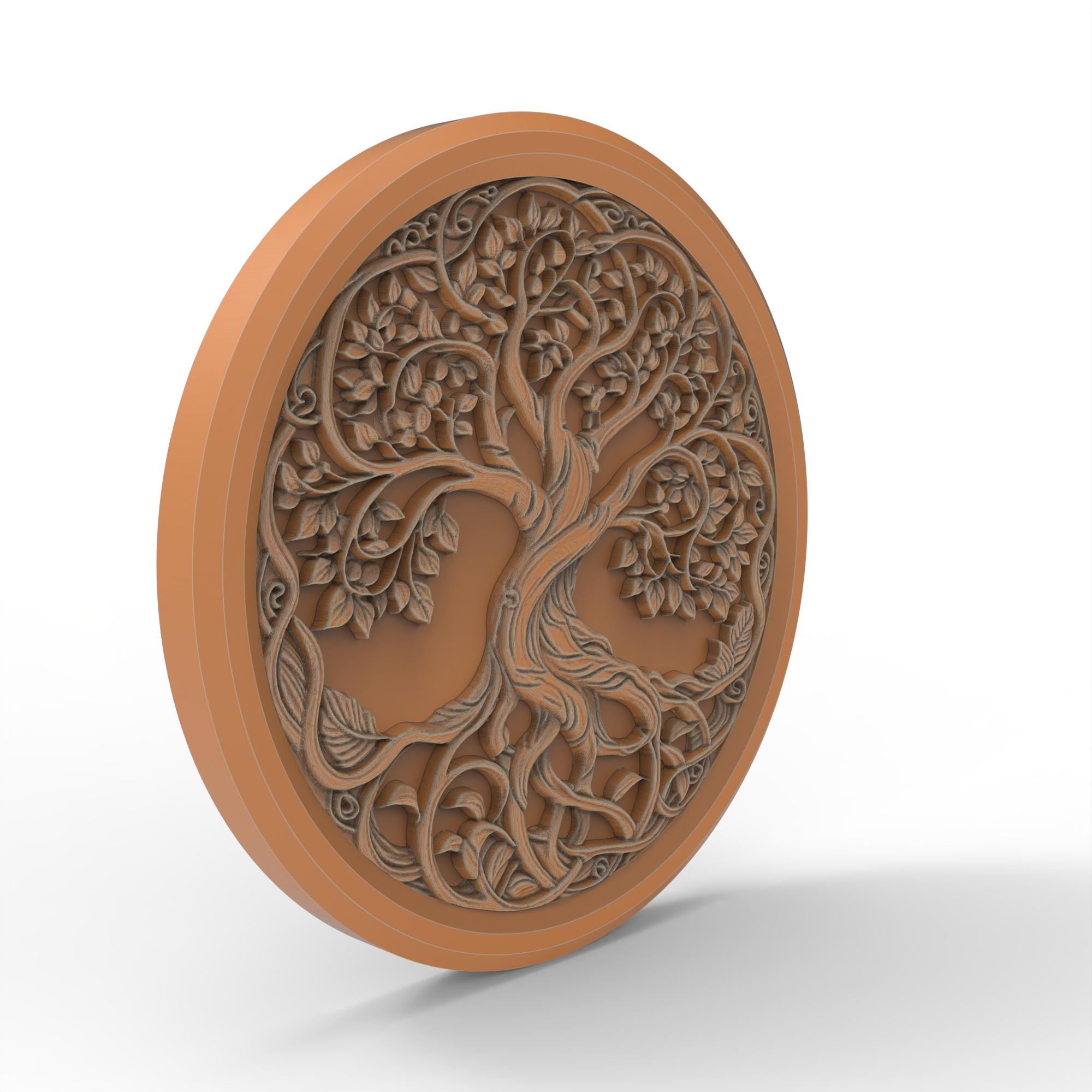 Celtic Tree of Life STL File Amulet 3D Model for Jewelry Medallion ...
