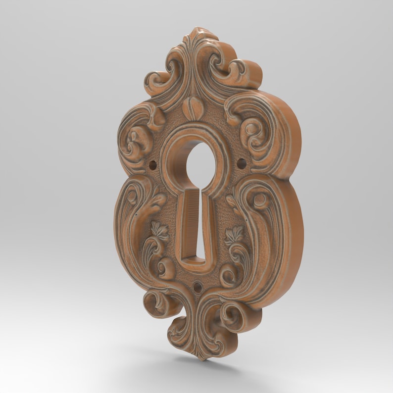 Baroque Keyhole 3D Model for CNC and 3D Printing - Ornate Vintage ...