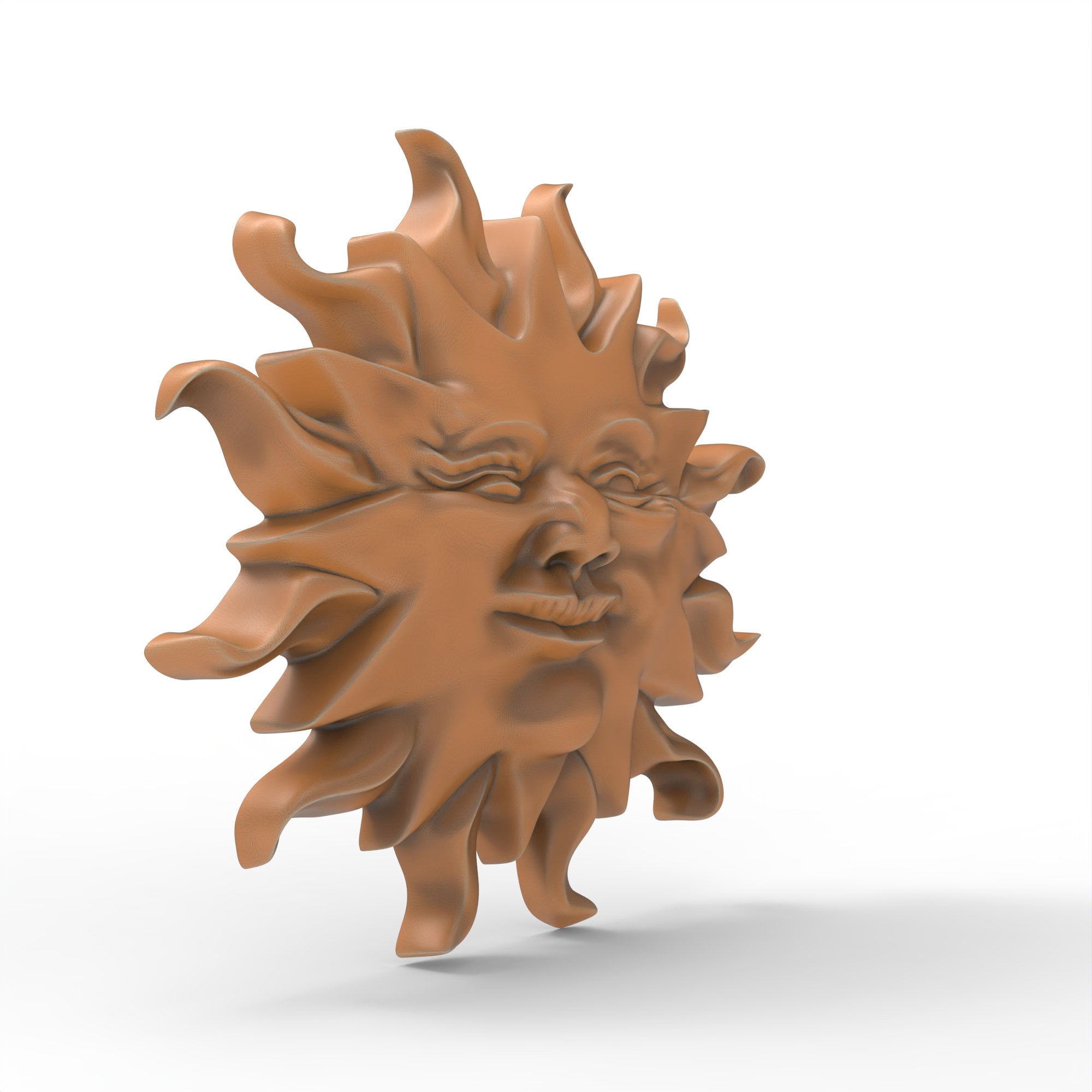 3D Printable Sun Face STL Files for CNC Router Engraving 3D Printer ...
