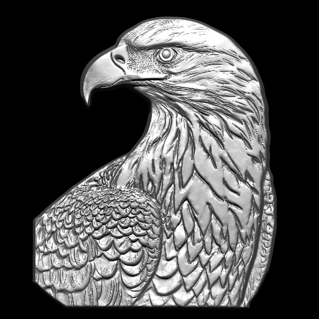 3D Printable Eagle Bird Sculpture Wall Hanging Statue Decor STL Files ...