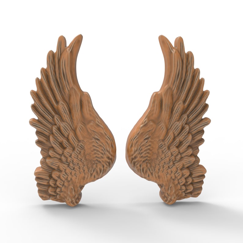 Set 3D Printable Angels Wings Angel Cherub Wing STL Files for CNC ...