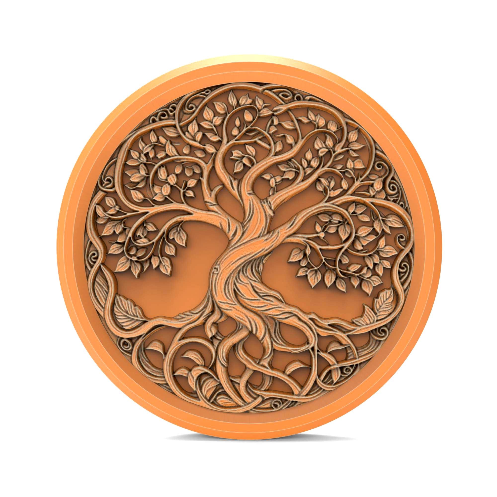 Celtic Tree of Life STL File Amulet 3D Model for Jewelry Medallion ...