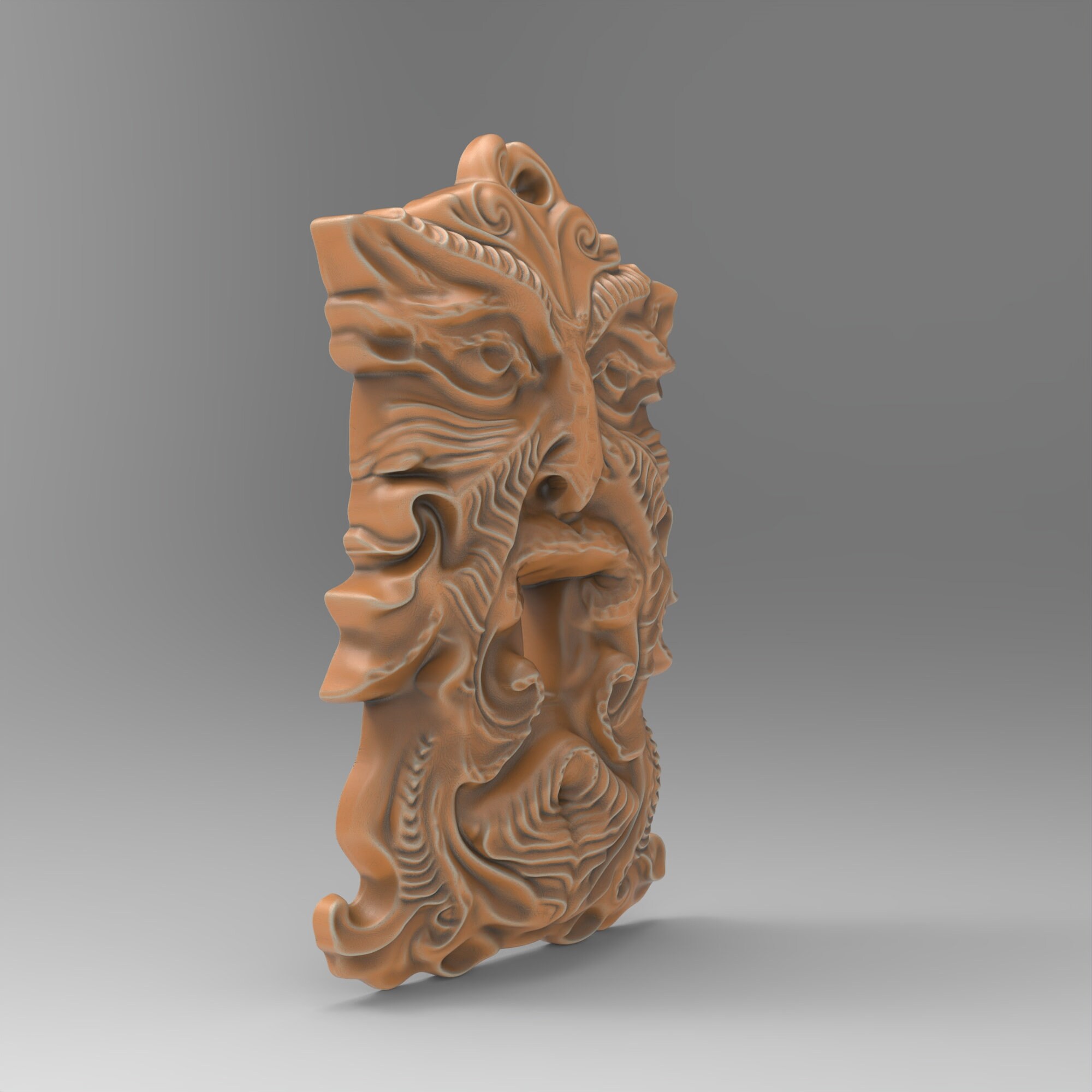 Vintage Leaf Green Man Door Lock Handle Ornate Switch Frame STL Files ...