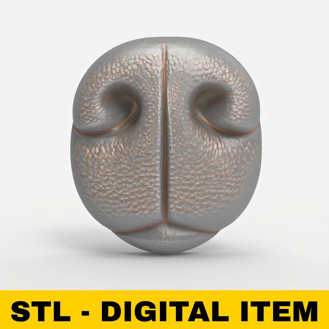 Fun Dog Nose Magnet Drawer Pull STL File 3D Printable Stylized Pet Nose ...