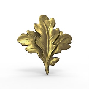 3D Printable Oak Leaf STL File for CNC Router Engraving 3D Printer ...