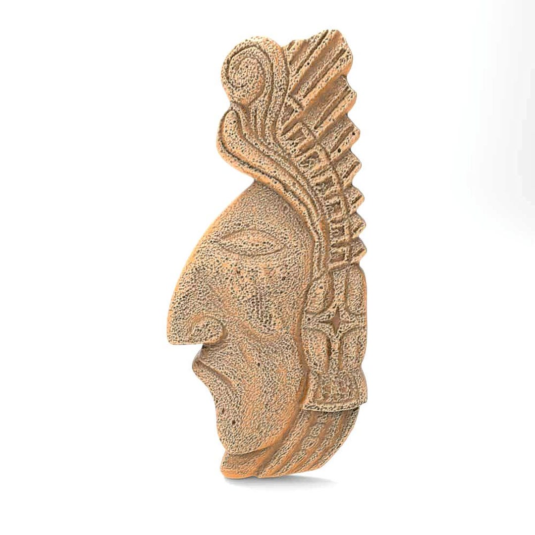 3D Printable Ancient Stone Head Sculpture STL Files for CNC Router ...