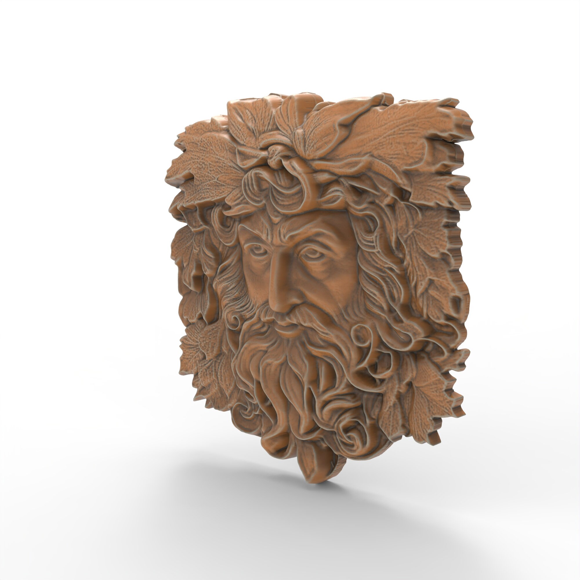 3D Printable Green Man Pagan Garden Sculpture Wall Hanging STL Files ...