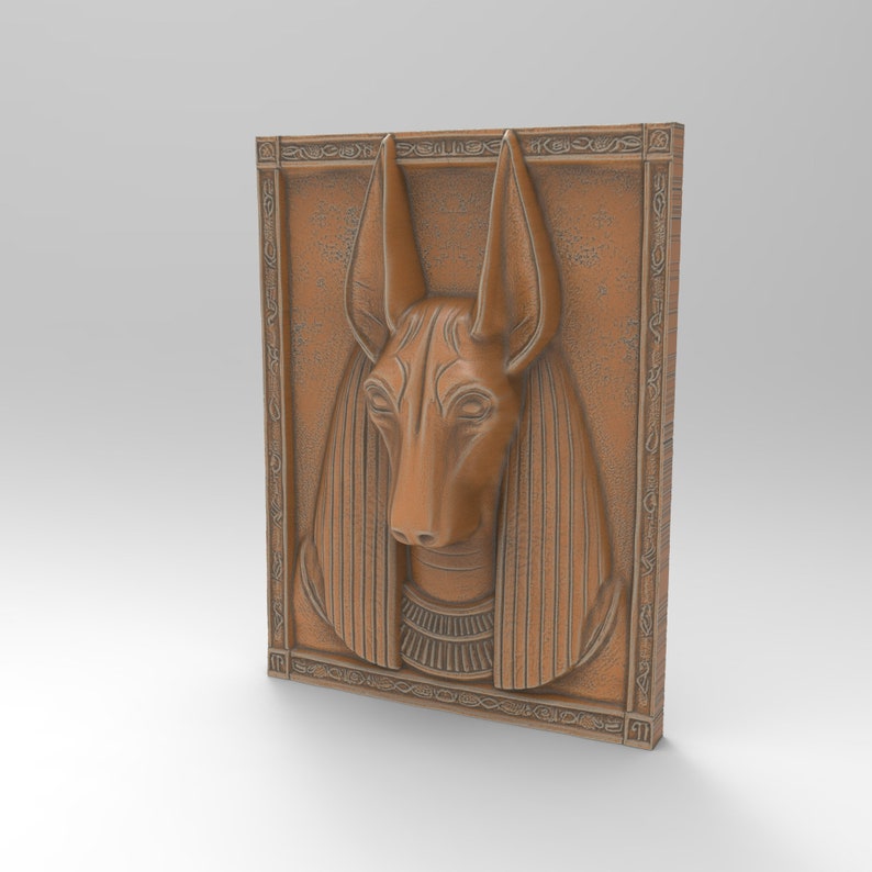 Anubis Plaque 3D Model for CNC and 3D Printing Detailed Ancient ...