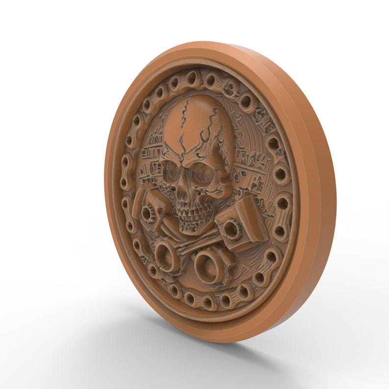 Skull and Pistons 3D Model STL File for CNC 3D Printing Laser Engraving ...