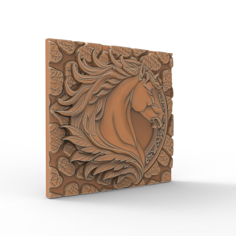 Unicorn STL File Horsehead Tile Pegasus Wall Panel 3D Printable Model ...