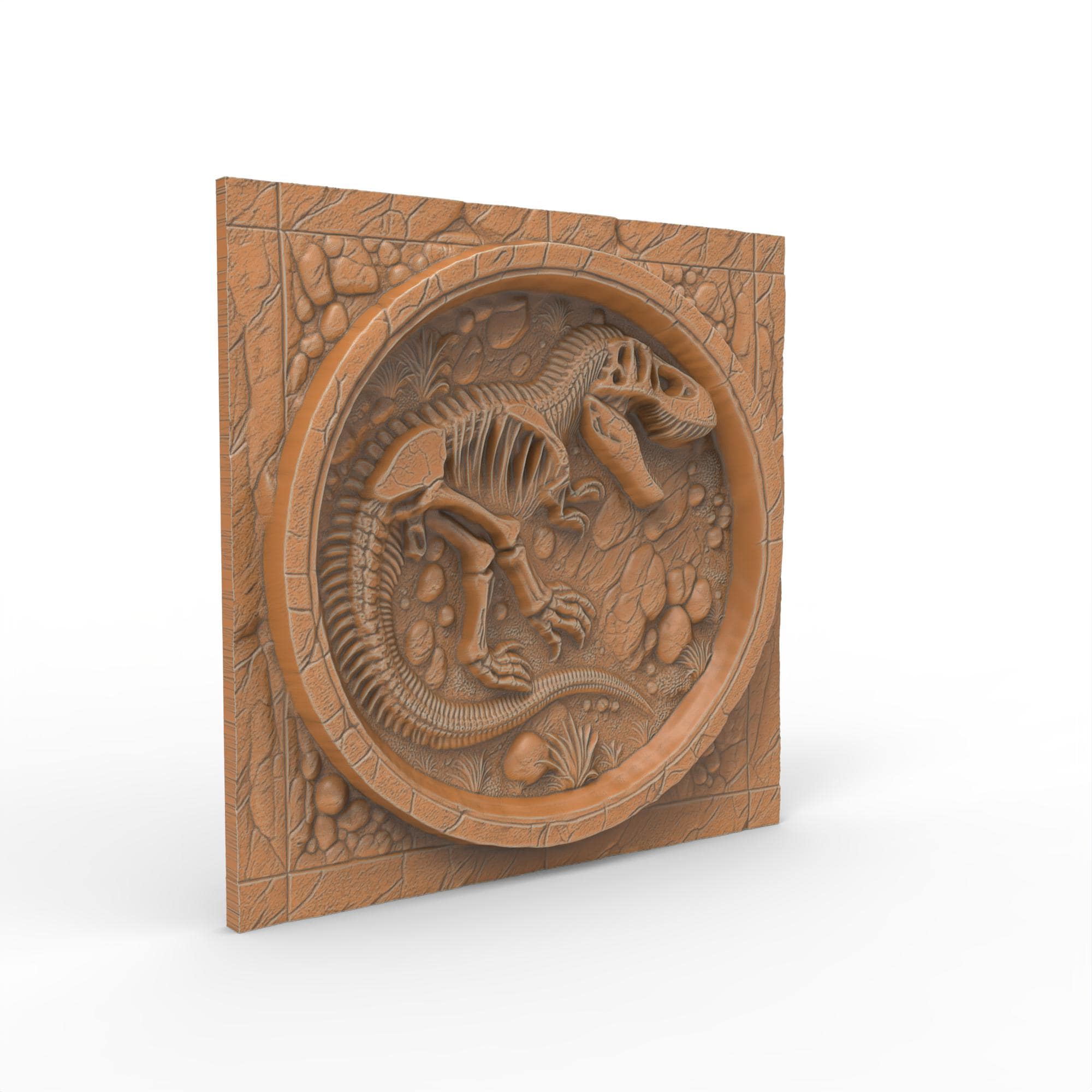 T-rex Fossil 3D Model Dinosaur Skeleton STL File CNC Router 3D Printer ...