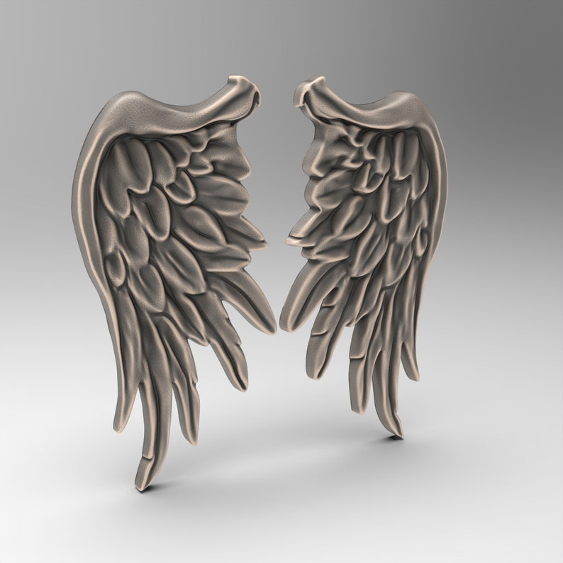 3D Printable Angels Wings Angel Cherub Wing STL Files for CNC Router ...