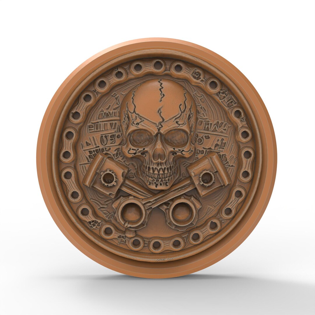 Skull and Pistons 3D Model STL File for CNC 3D Printing Laser Engraving ...