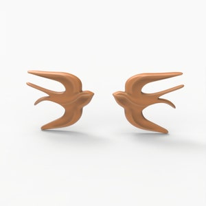 3D Printable Pair Bird Sculpture Flat Back Statue STL Files for CNC ...