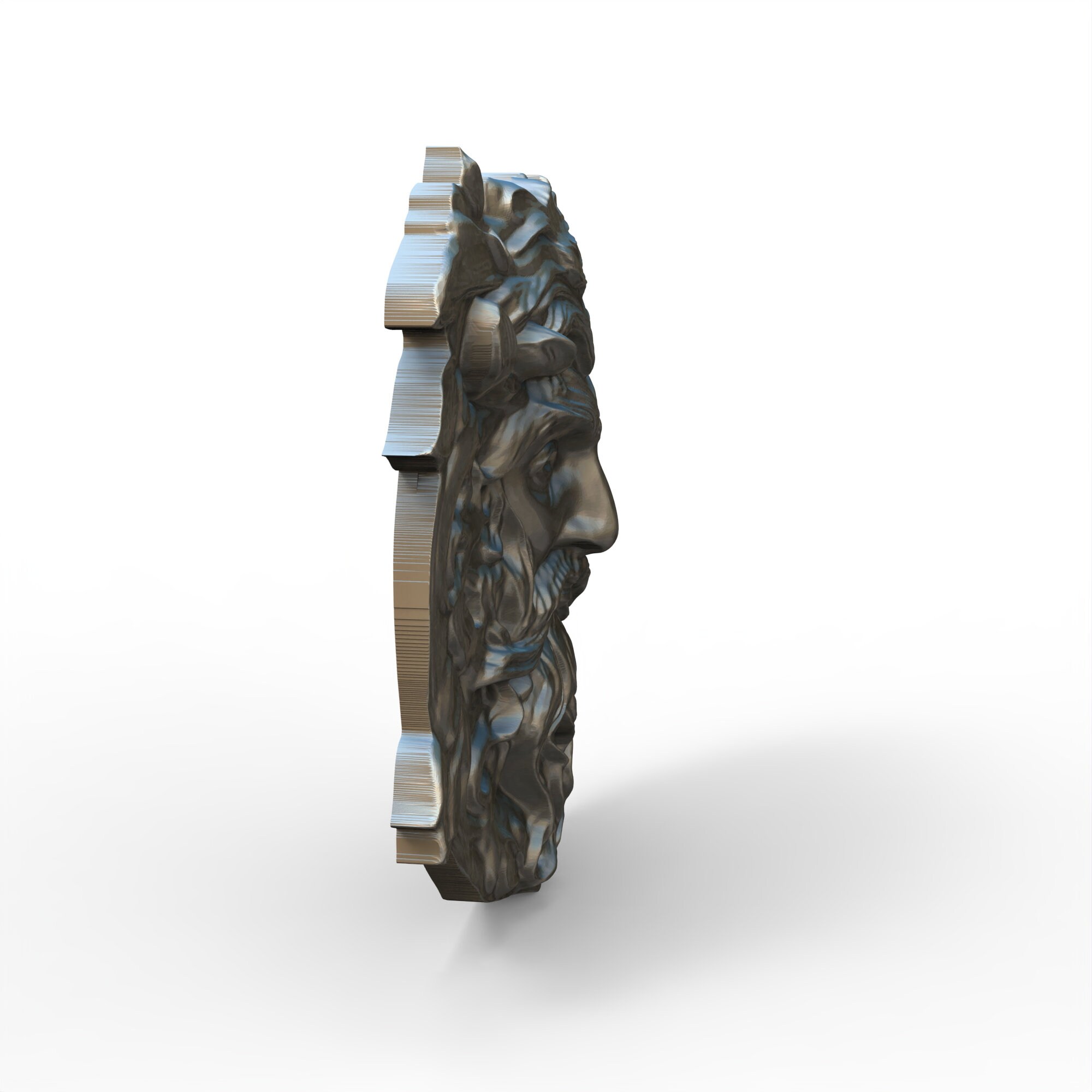 3D Printable Green Man Baroque Jewelry Pendant Sculpture STL Files for ...