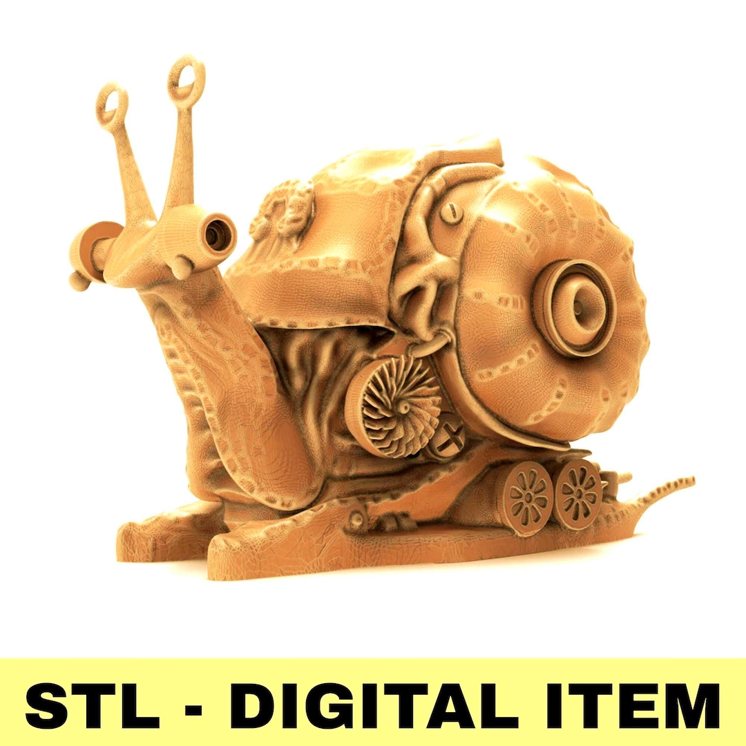 Steampunk Snail STL File 3D Model for CNC and 3D Printing Mechanical ...