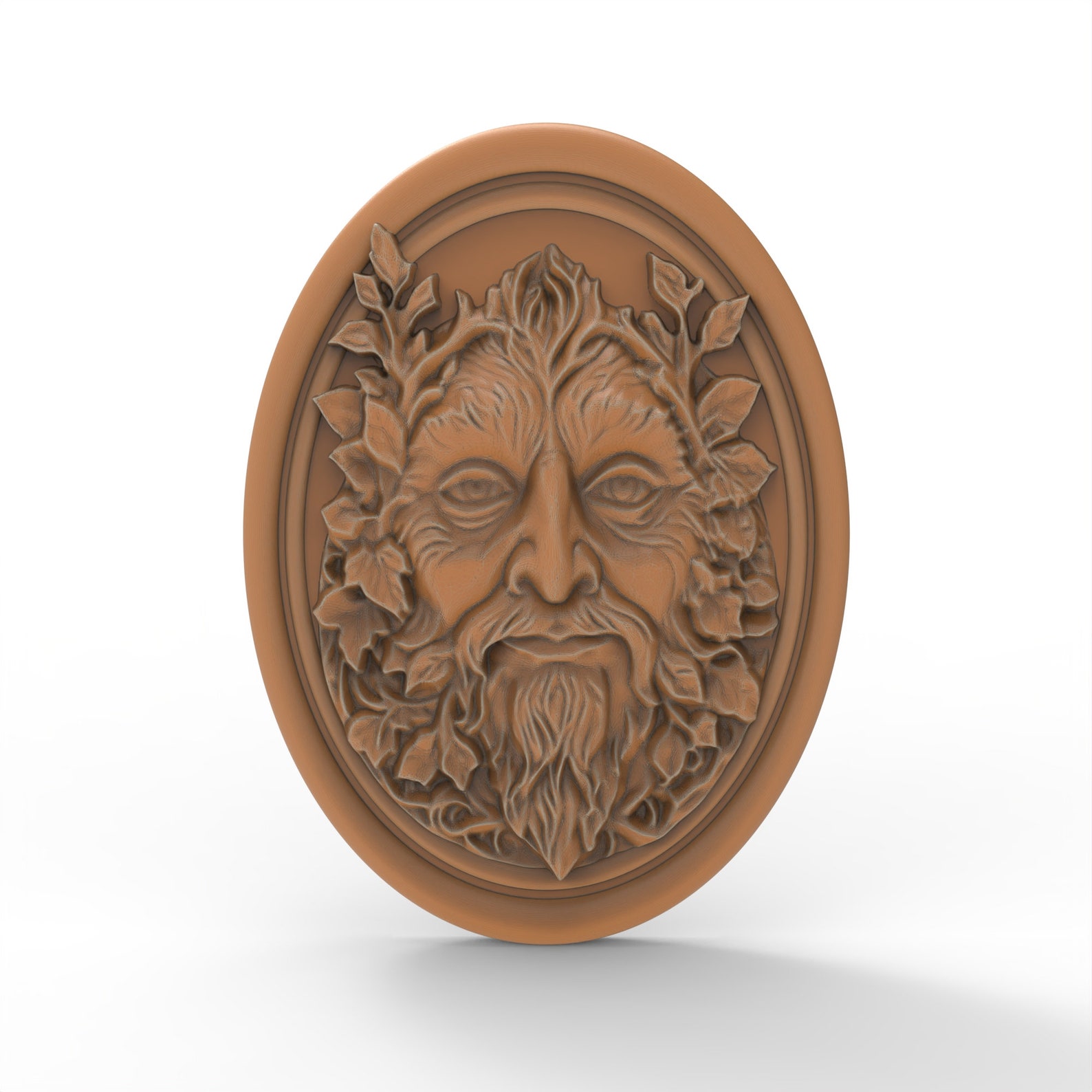 3D Printable Green Man Pagan Jewelry Pendant Making Sculpture STL Files ...
