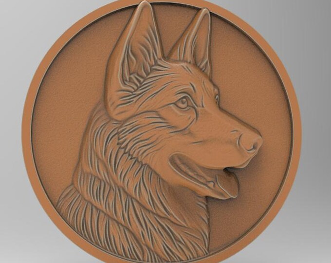 3D STL File for CNC - Dog Head V3 - Etsy Canada