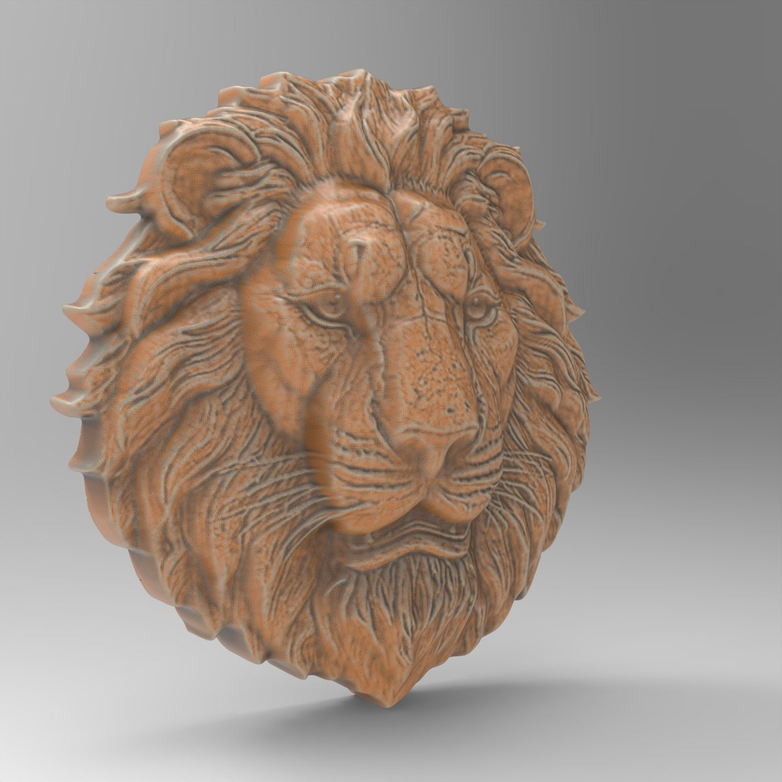 3D Printable Lion Head STL Files for CNC Router Engraving 3D Printer ...