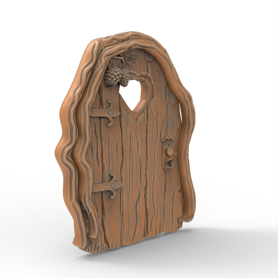 3D Printable Fairy Dool House Miniature Heart Door STL File for CNC ...