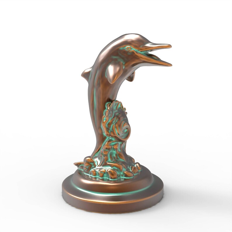 Dolphin 3D Model Ocean Fish STL File for CNC 3D Printing Marine Decor ...