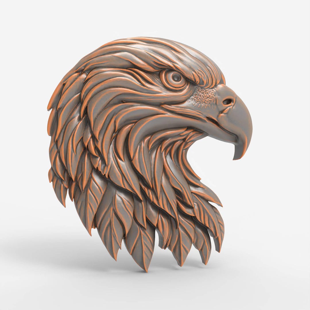 Eagle Head STL Printable Bird Sculpture for CNC Router 3D Carving ...