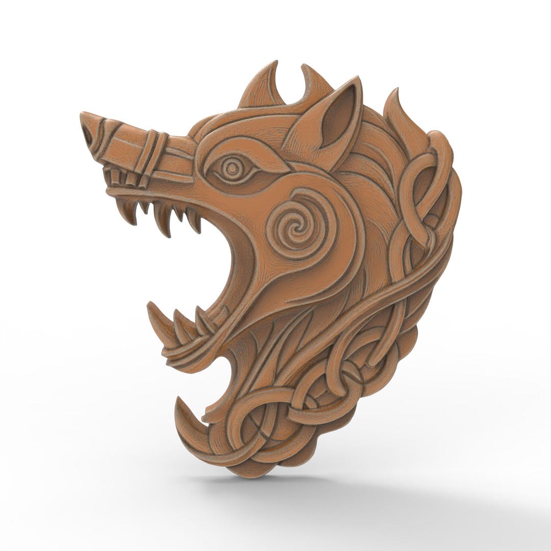 Celtic Knot Wolf Head 3D Printable STL Files for CNC Router Engraving ...