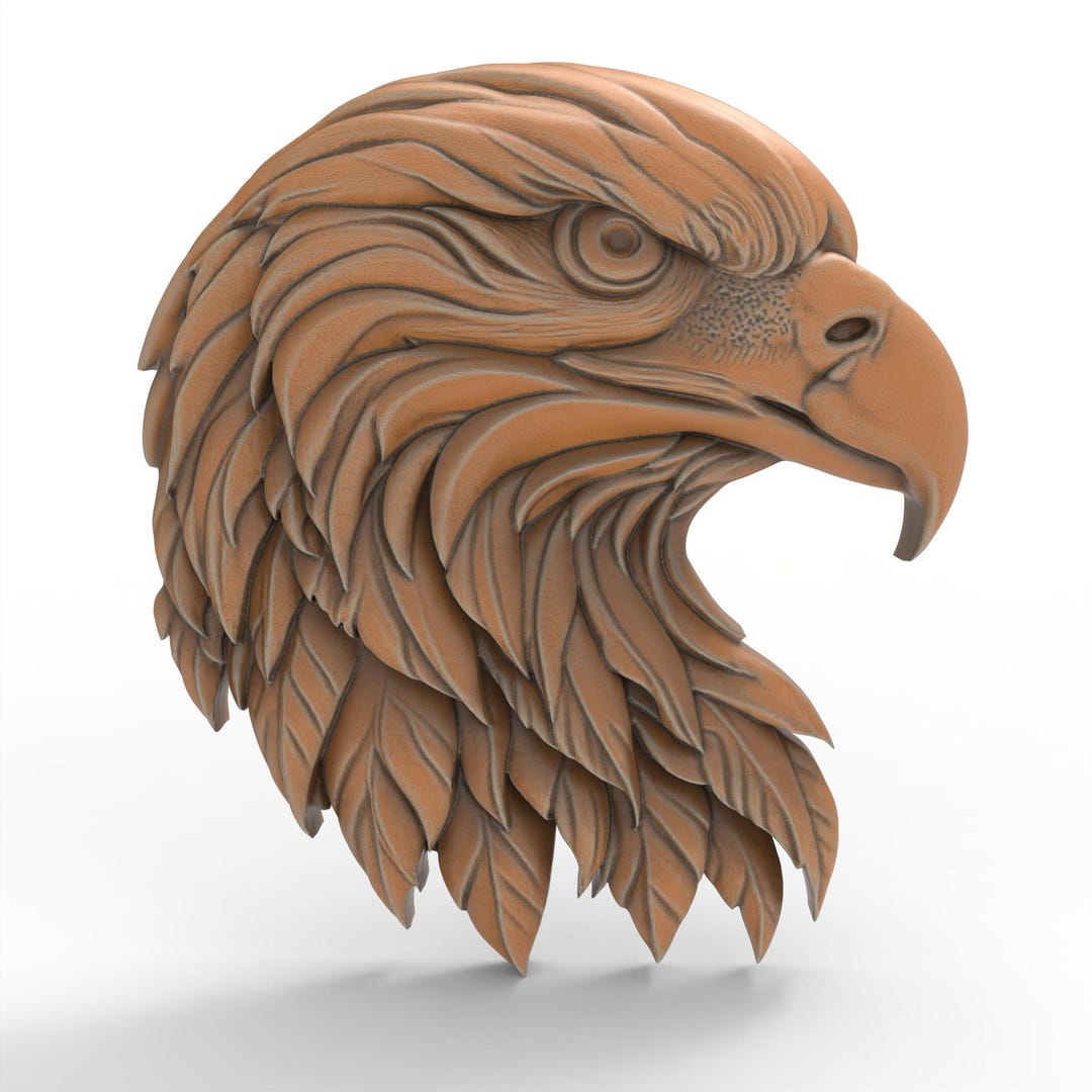 3D Printable Eagle Bird Head Sculpture STL Files for CNC Router, 3D ...