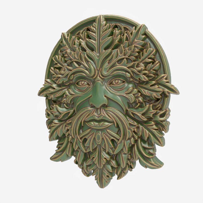 Green Man Pagan STL File for CNC Router 3D Printer Outdoor Indoor ...