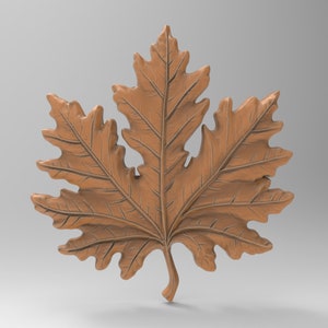 3D Printable Realistic Maple Leaf STL File for CNC Router Engraving 3D ...
