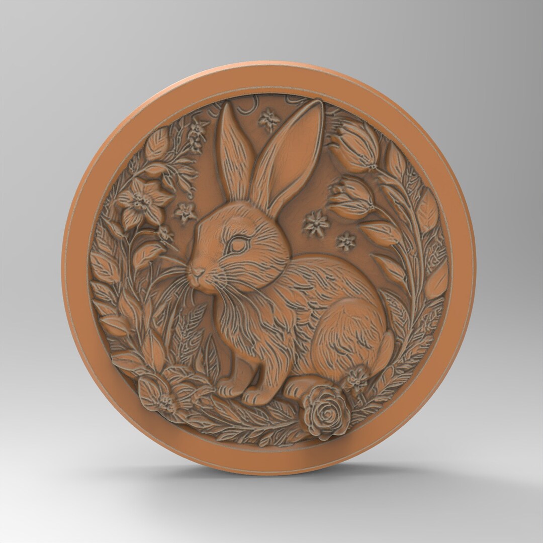 3D Printable Rabbit Sculpture STL File for CNC Router Engraving 3D ...