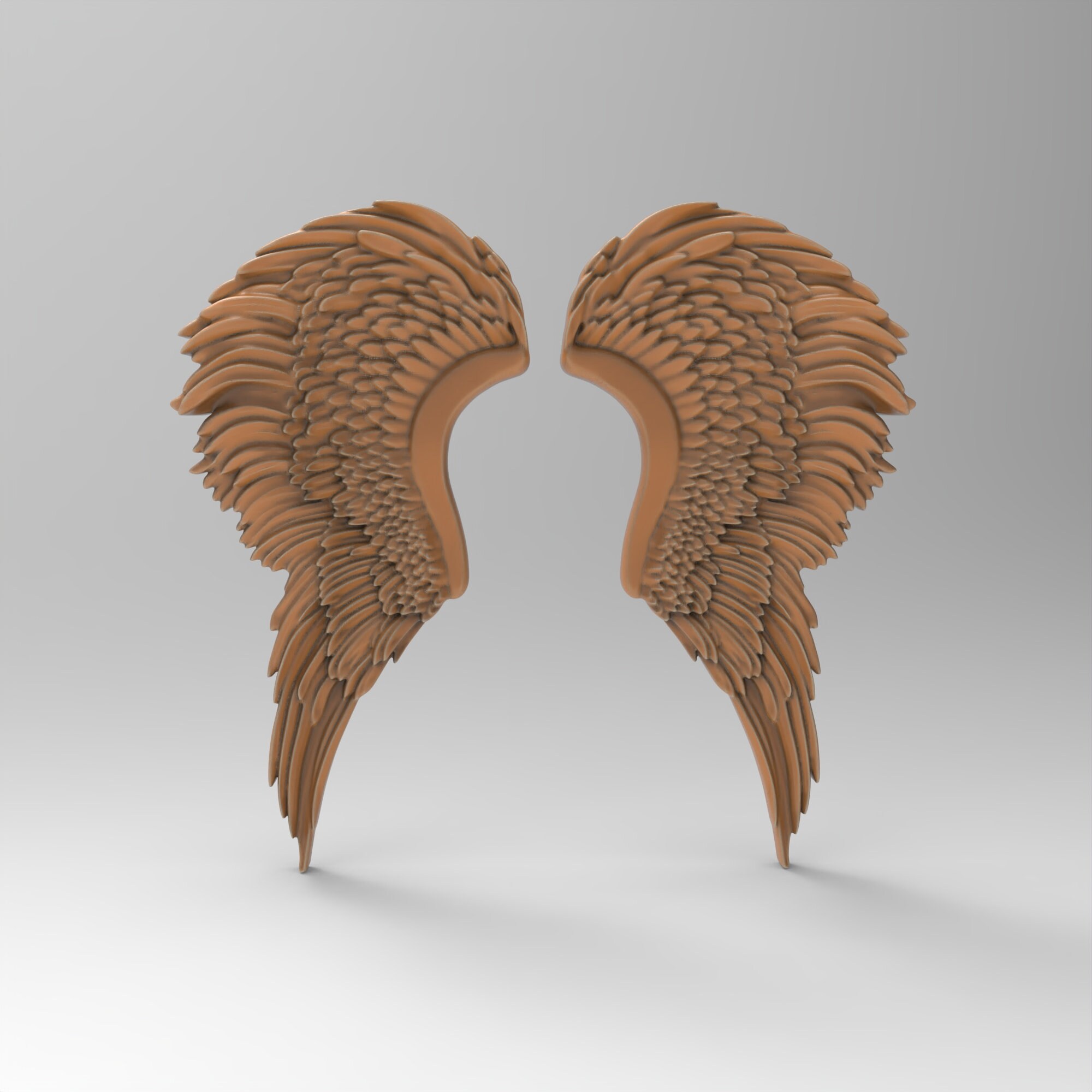 Pair 3D Printable Angels Wings Angel Cherub Wing STL Files for CNC ...