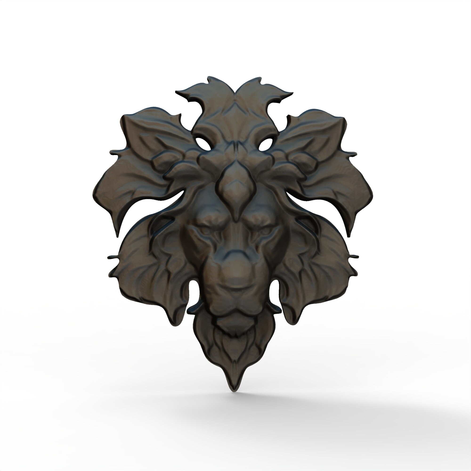 3D Printable Floral Lion Head STL Files for CNC Router Engraving 3D ...