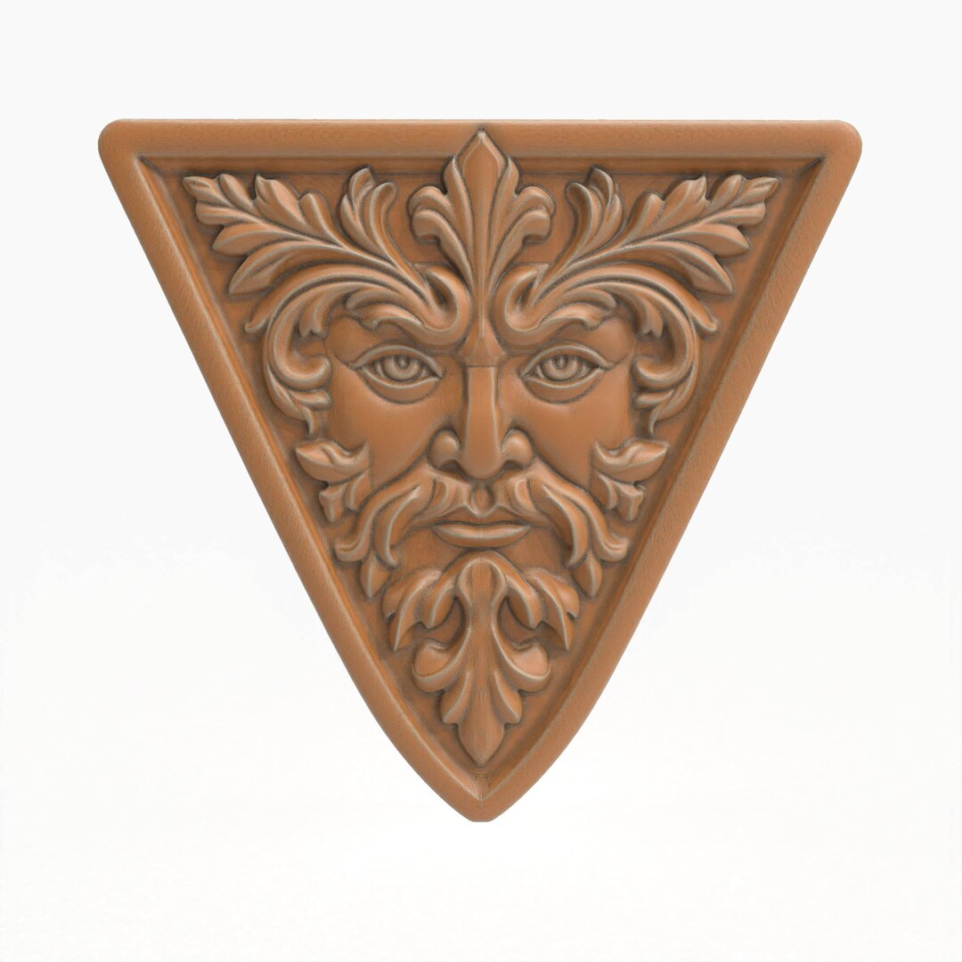 Green Man STL File for CNC Router 3D Printer Laser Engraving Triangle ...
