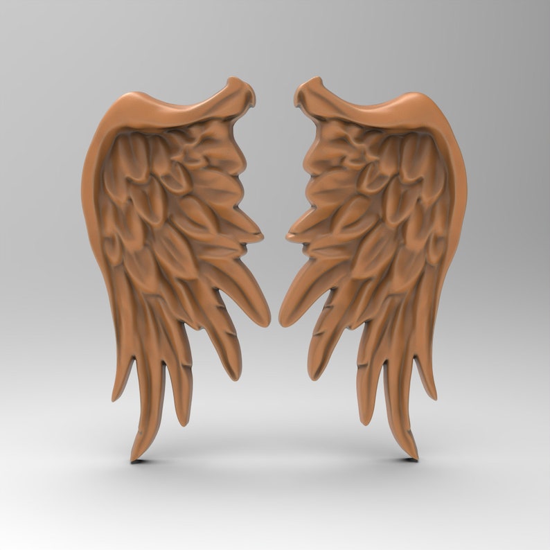 3D Printable Angels Wings Angel Cherub Wing STL Files for CNC Router ...