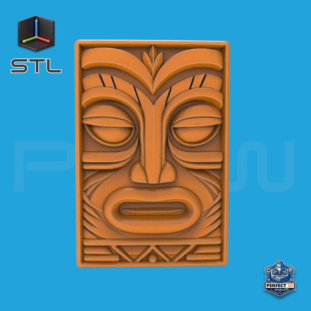 STL File for CNC Router 3D Printer Tiki Mask STL Model – Tribal Face ...