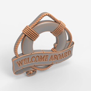 Welcome Aboard Life Ring STL File for CNC Carving 3D Printing Nautical ...