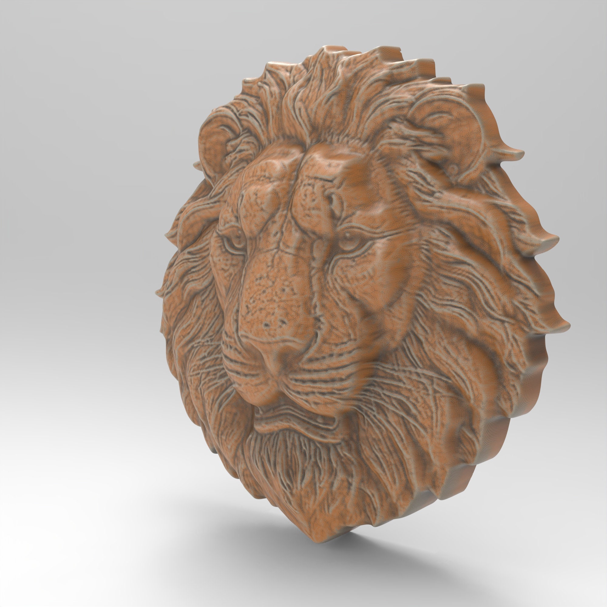 3D Printable Lion Head STL Files for CNC Router Engraving 3D Printer ...