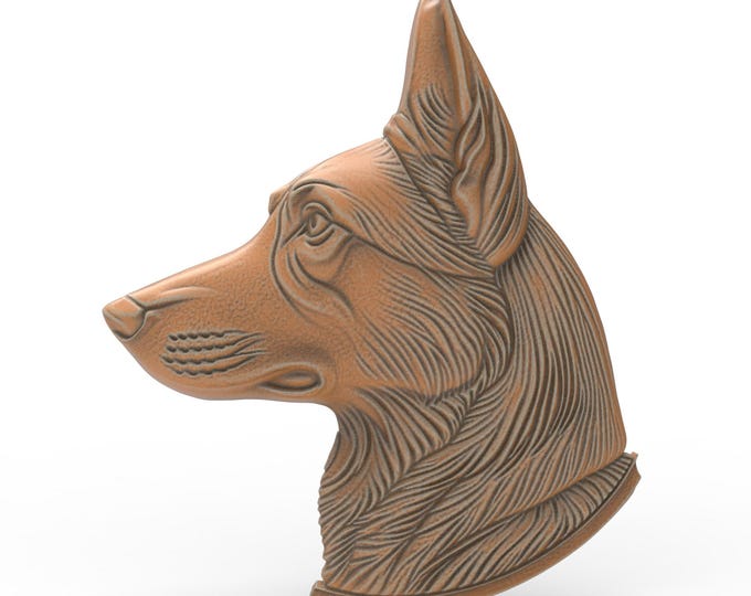 3D STL File for CNC - Dog Head V3 - Etsy Canada