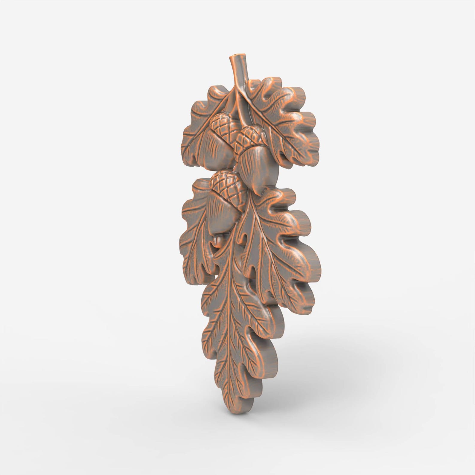 Oak Leaf Acorn Leaves 3D Relief STL File 3D Model for CNC Laser ...