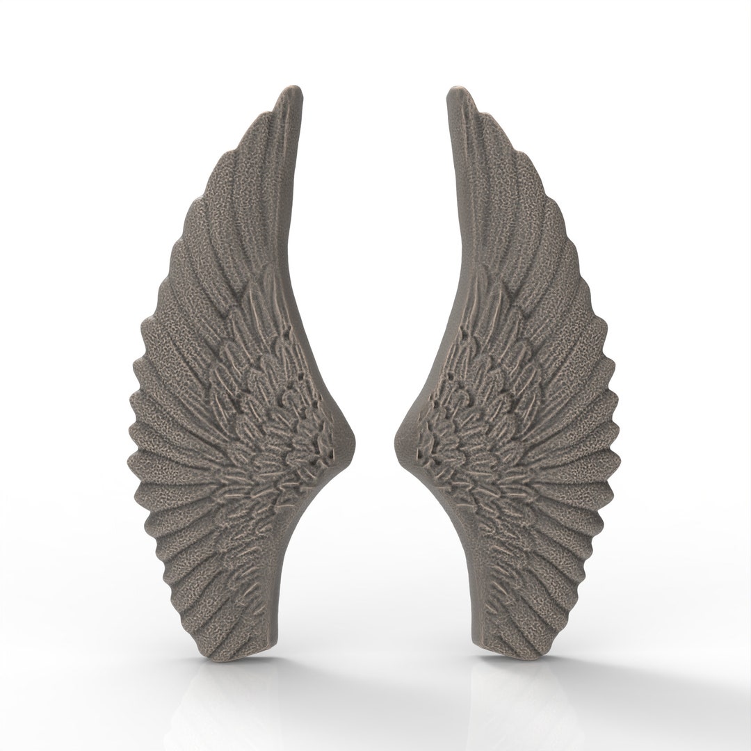 3D Printable Pair Angel Wings Cherub Wings STL Files for CNC Router ...