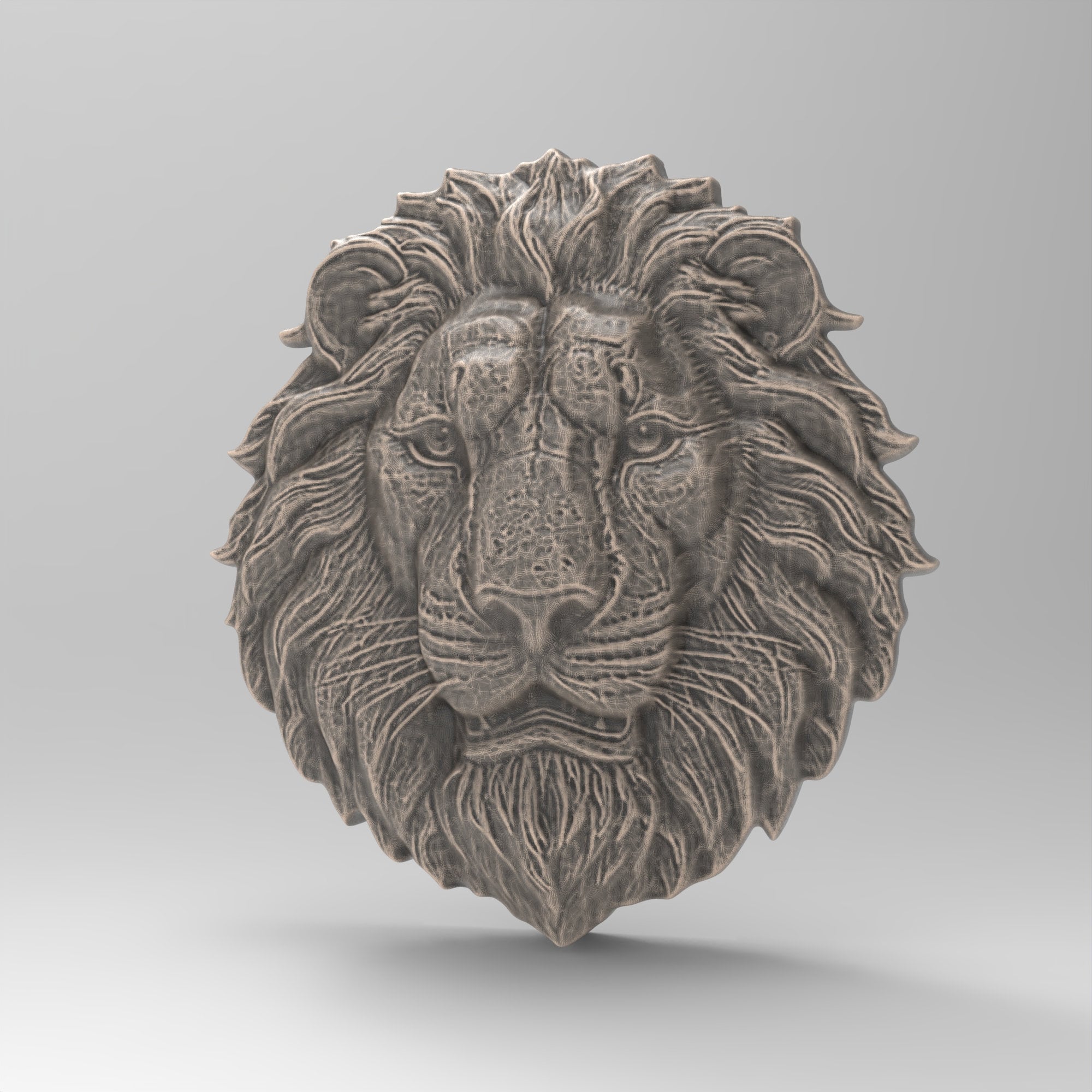 3D Printable Lion Head STL Files for CNC Router Engraving 3D Printer ...