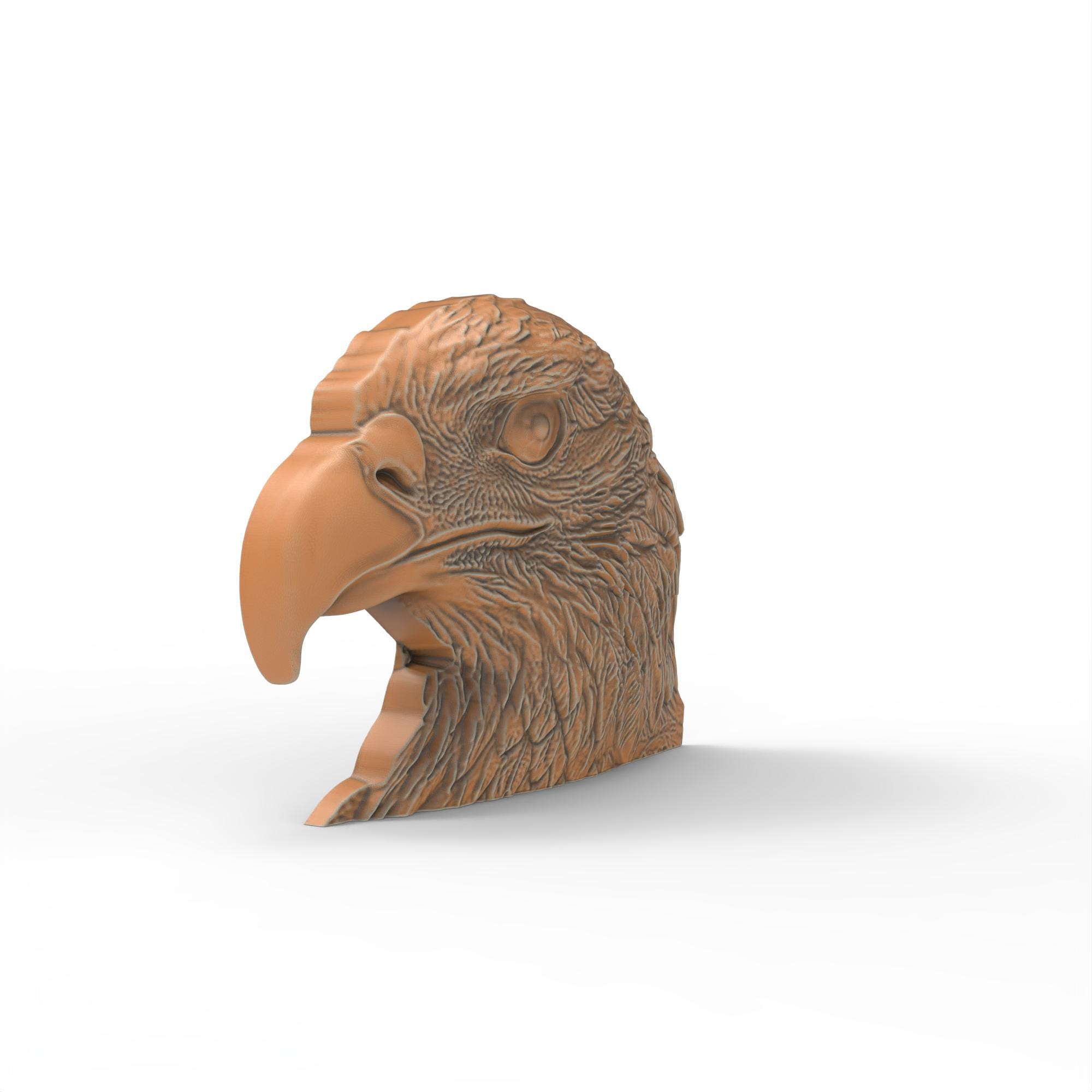 Eagle Head STL File for CNC Bird Sculpture Casting Wood Carving ...