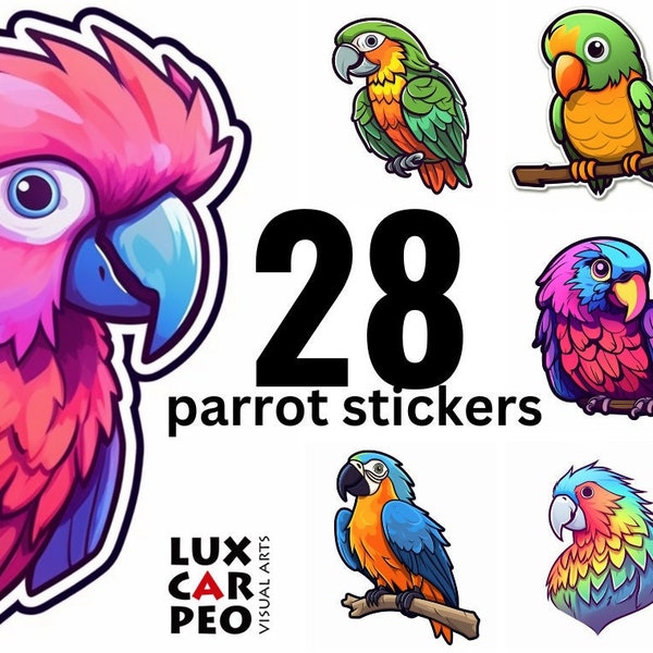 Parrot Png Stickers - Etsy