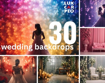 20 PINK Digital Backdrops, Bundle Floral Valentine Backdrop Overlays ...