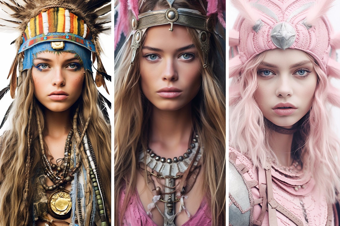 28 Warrior Girls, 400dpi High Quality PNG Files, Girl Power, Warrior ...